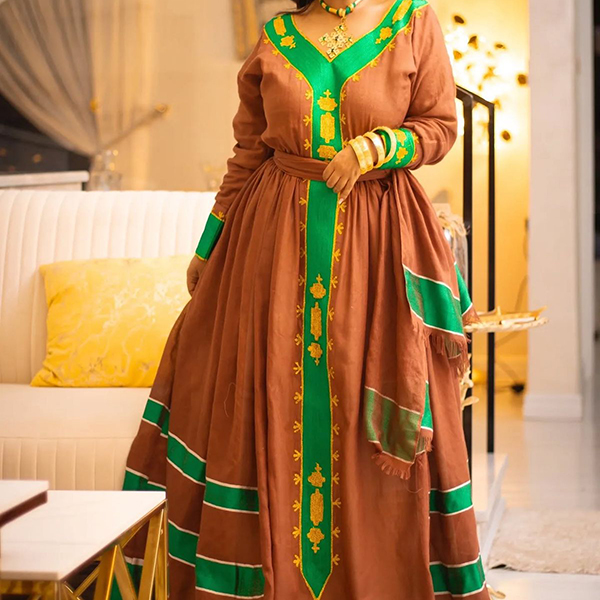 Mordern Habesha Dress with Color | Aman Design